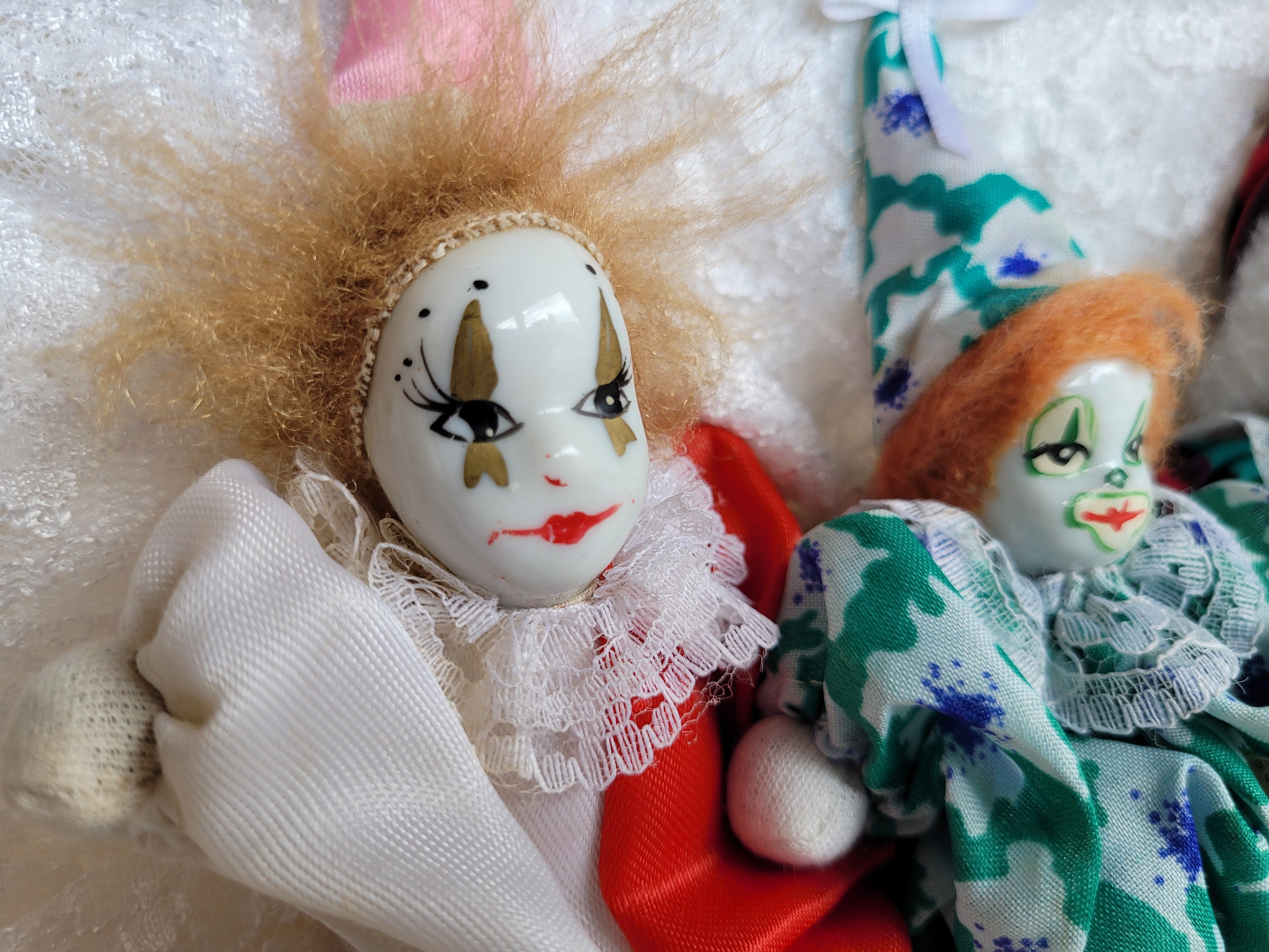 Miniature Clown Collection Red White Green Black Mini - Etsy