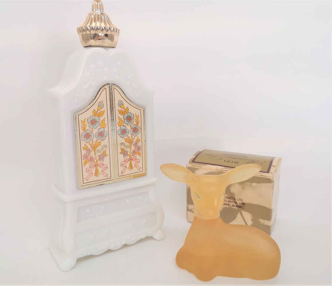 Bath Oil & Cologne, Avon Charisma Milk Glass Wardrobe, Moonwind ...