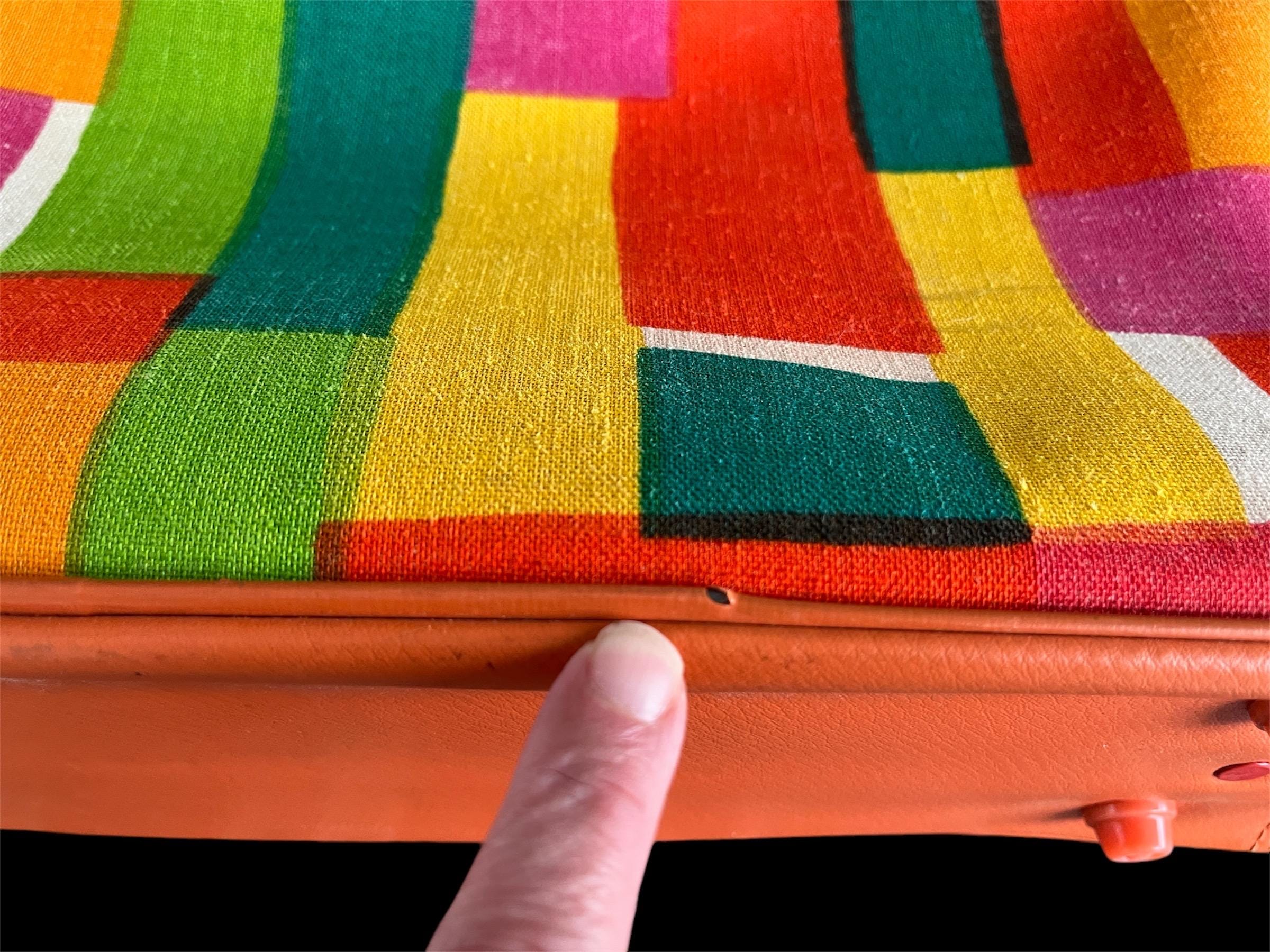 1960s Vintage Suitcase Made in Japan Geometric Design Colorful Laptop ...