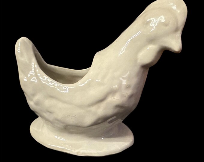 Rare Vintage M.A. Hadley White Chicken Hen Planter EUC Signed - Etsy