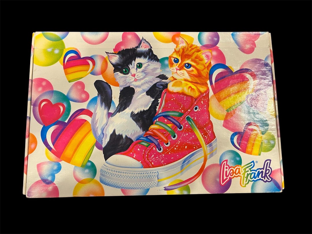 Lisa Frank Pencil Box Vintage 90’s Playing Kittens in Shoe Cardboard ...
