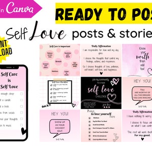 Social Media Self Love Bundle|instagram|facebook|ready to Post|social ...