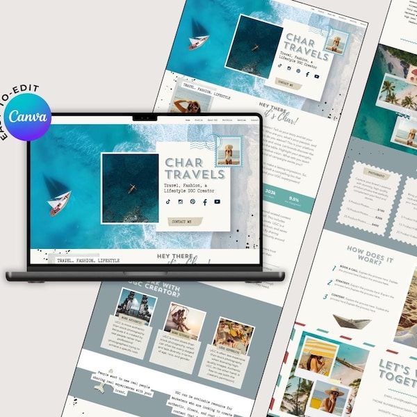 Travel Blogger Media Kit - Etsy
