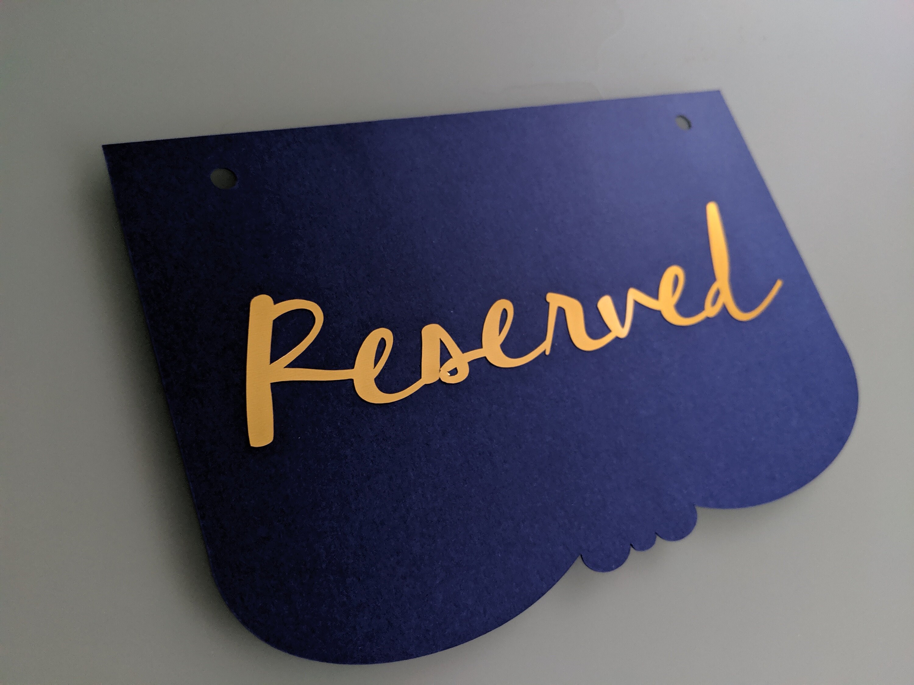 Gold Foil Font Reserved Sign with ribbons included option of - Etsy.de