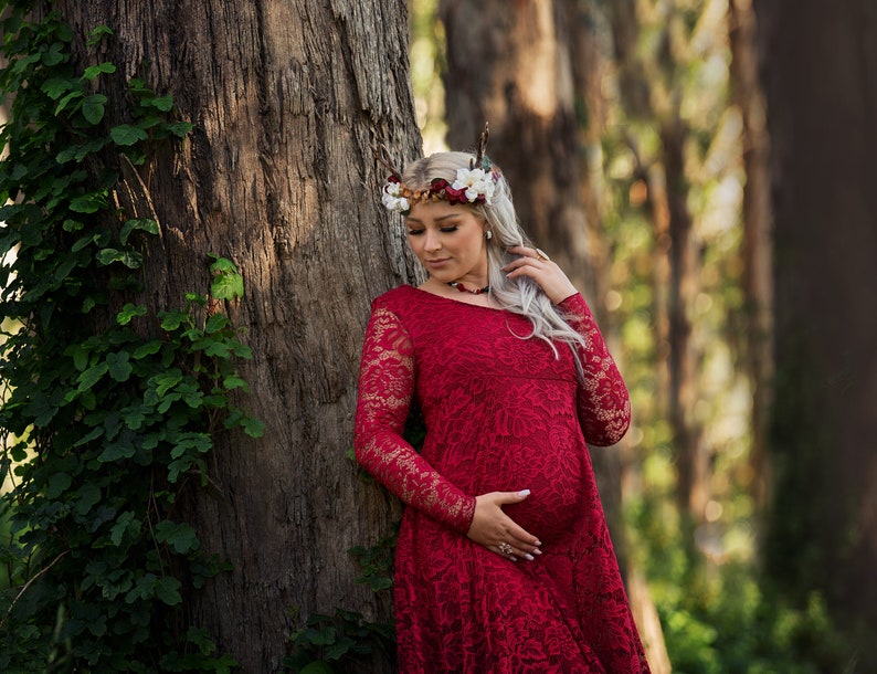 Maternity Dress for Photo Shoot-Lace Maternity Gown for Photo | Etsy