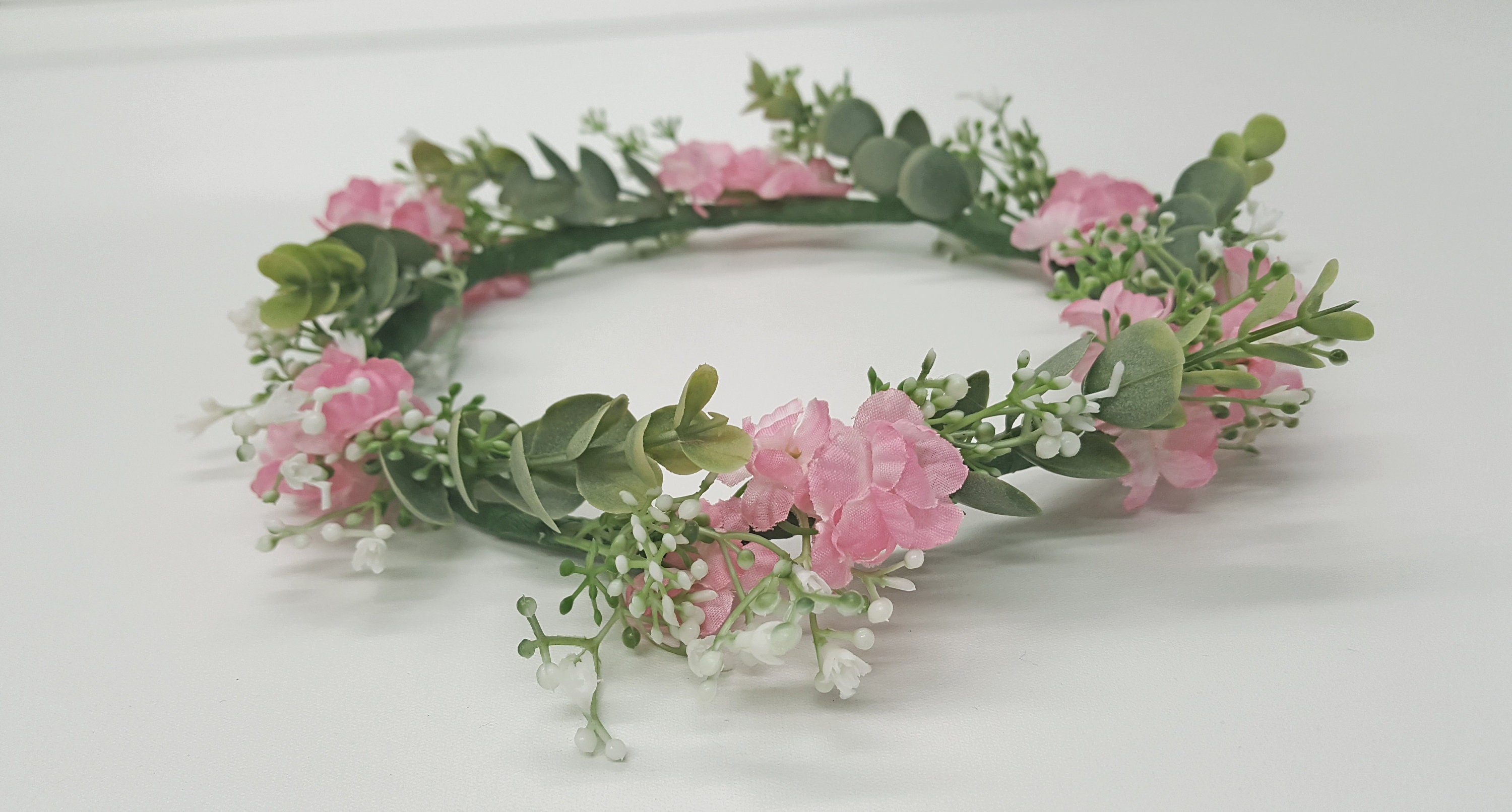 Flower Crown-Flower Girl Flower Crown-Baby's Breath and | Etsy