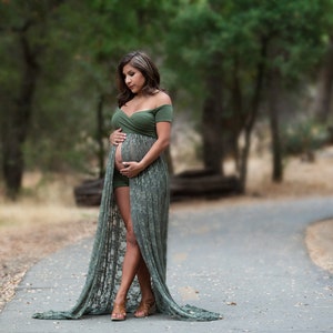 Lace Maternity Gown for Photo Shoot-Lace Maternity Dress-Short | Etsy