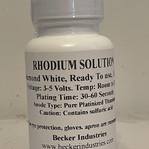 Rhodium Plating Solution: Super Bright, Industrial Grade (4oz) - Etsy