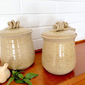 Vintage Ceramic Kitchen Jar Set for Flour, Sugar, Coffee, Tea ...