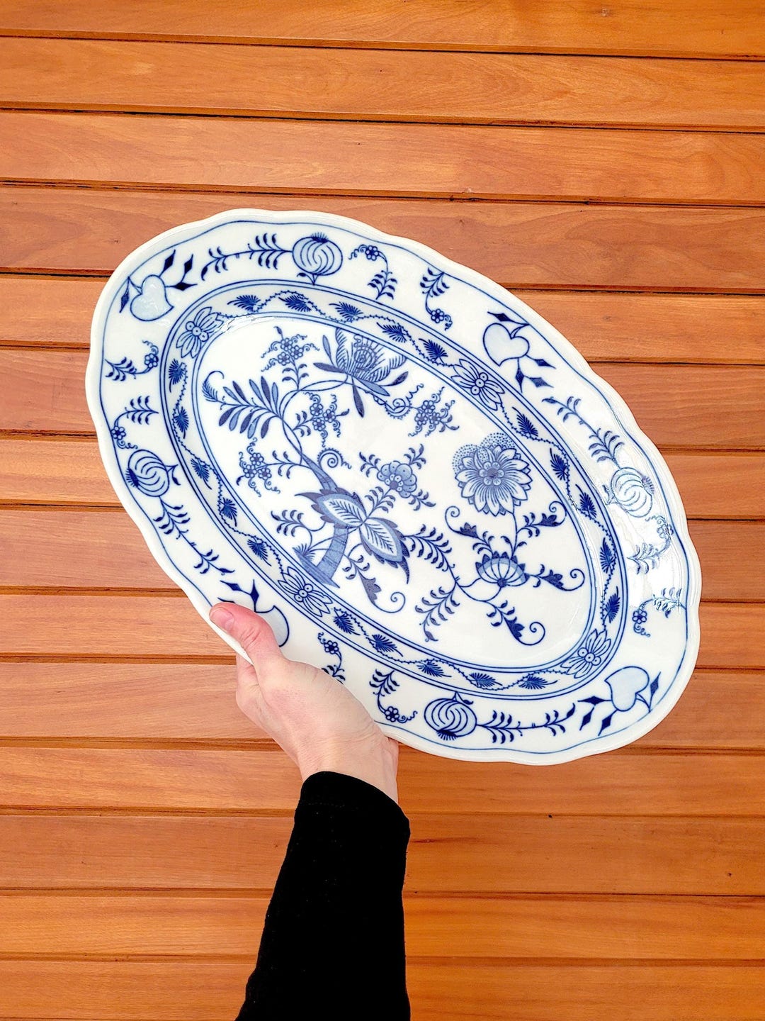 Vintage Blue Onion Pattern Serving Plate - Original Zwiebelmuster ...