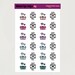52 Week Savings Challenge Icon-sticker Sheet//daily Planner//happy ...
