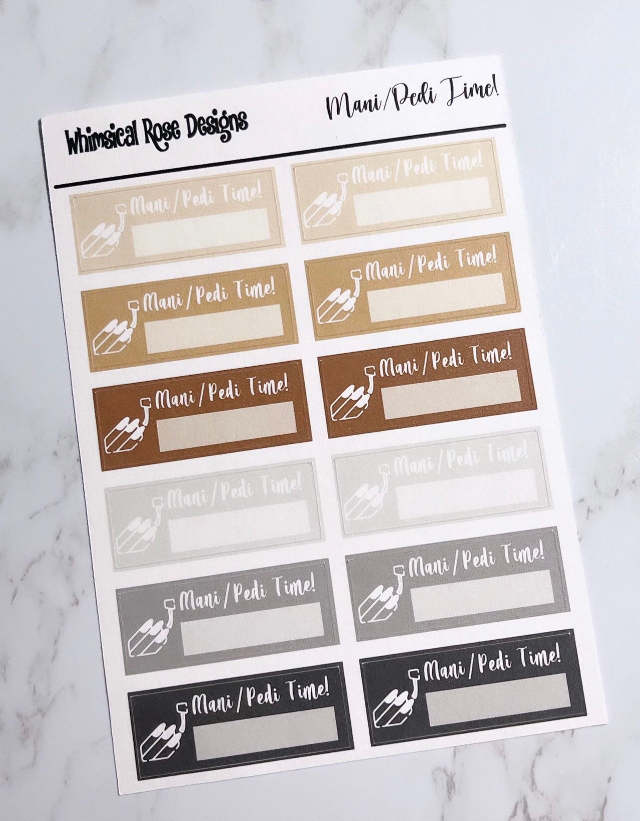 2 Dollar Tuesday: Mani/Pedi Time-Sticker Sheet//Daily | Etsy