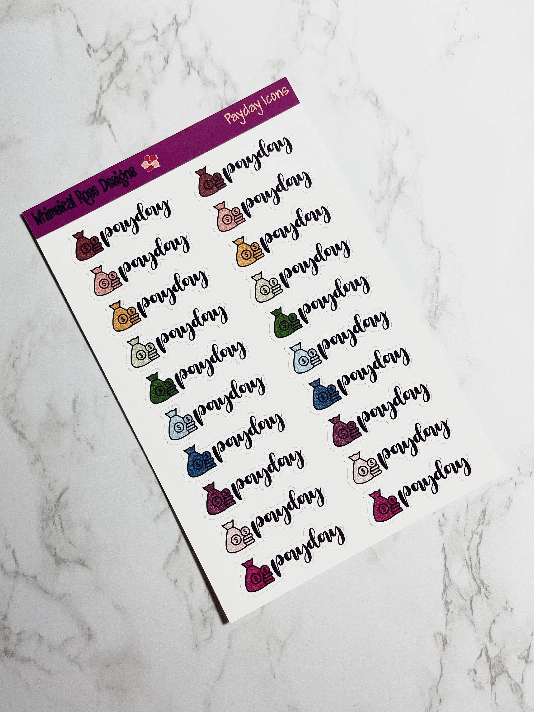 Payday Icon-sticker Sheet//daily Planner//happy Planner//erin - Etsy