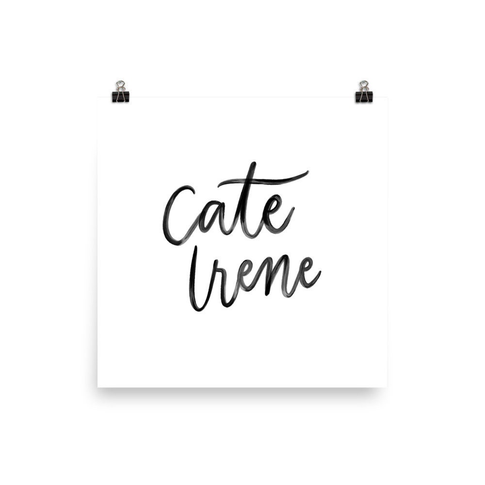 Custom Calligraphy Name Print Nursery Art Over the Crib Art - Etsy