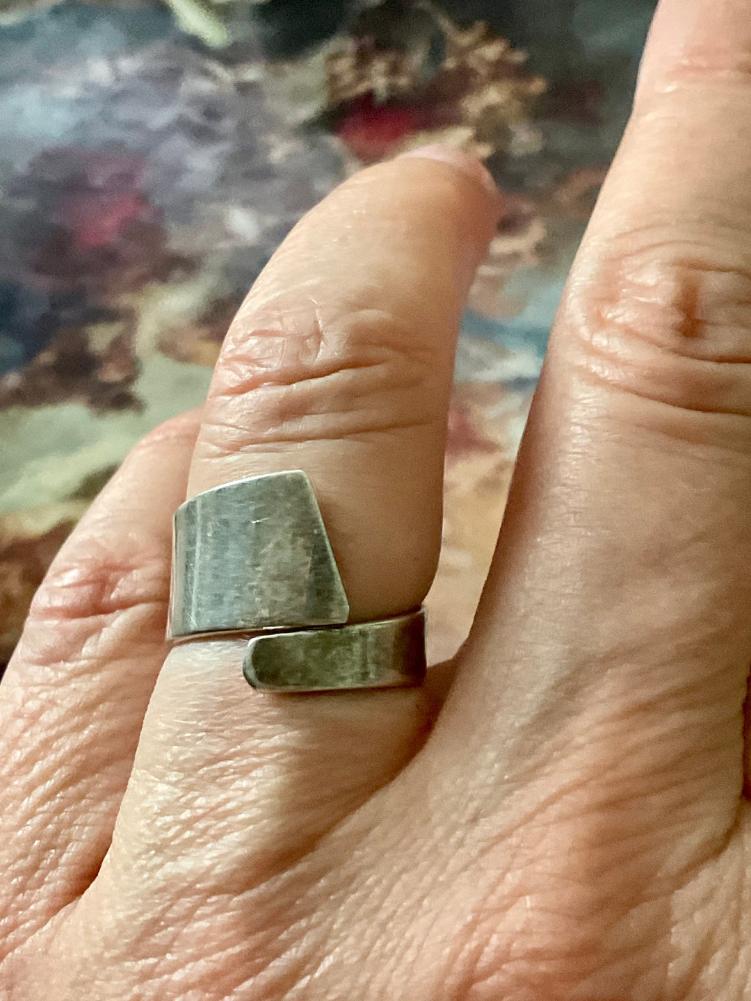 MODERNIST Vintage Sterling Ring- Authentic Vintage - Sterling Silver ...