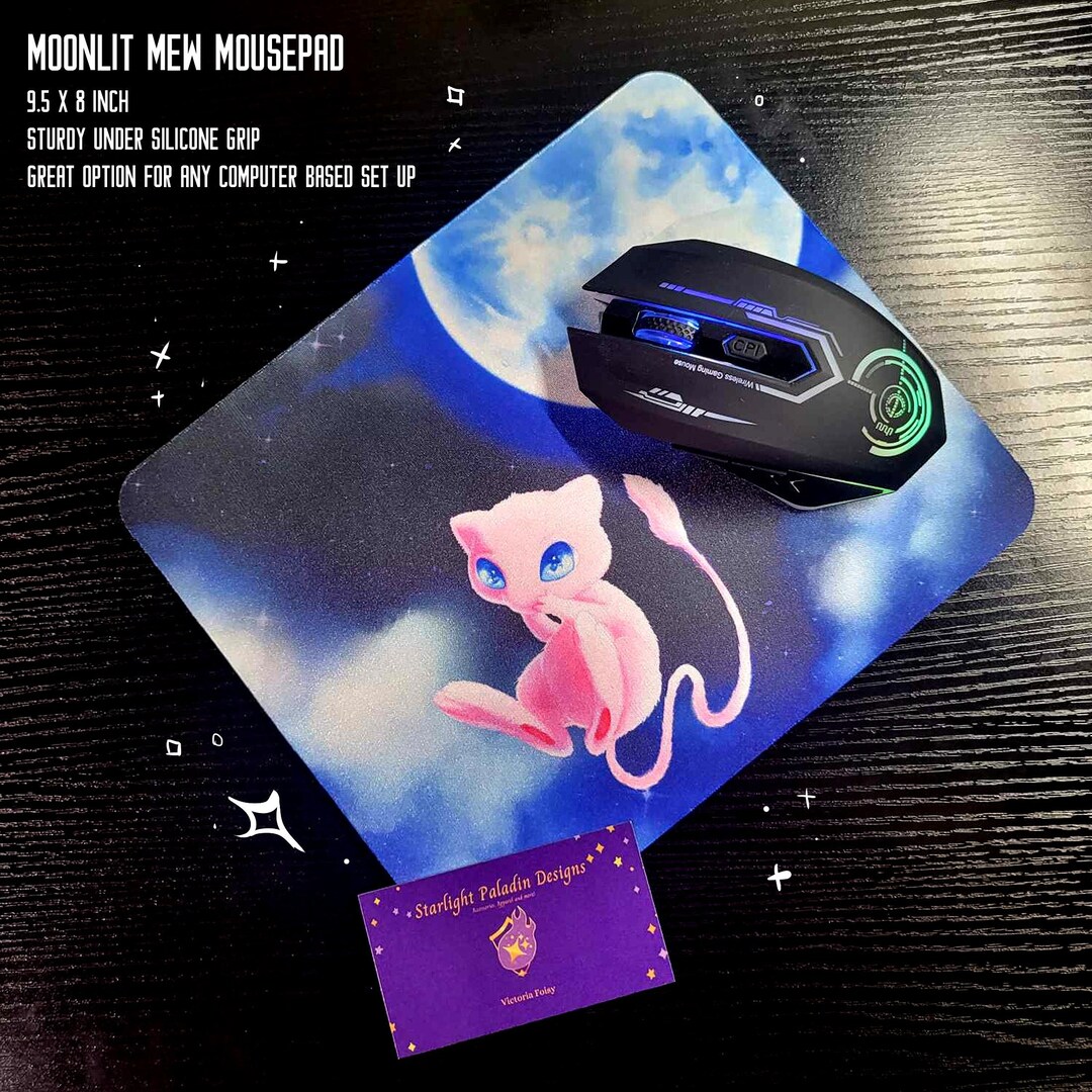 Moonlit Mew Video Game PC Mousepad - Etsy