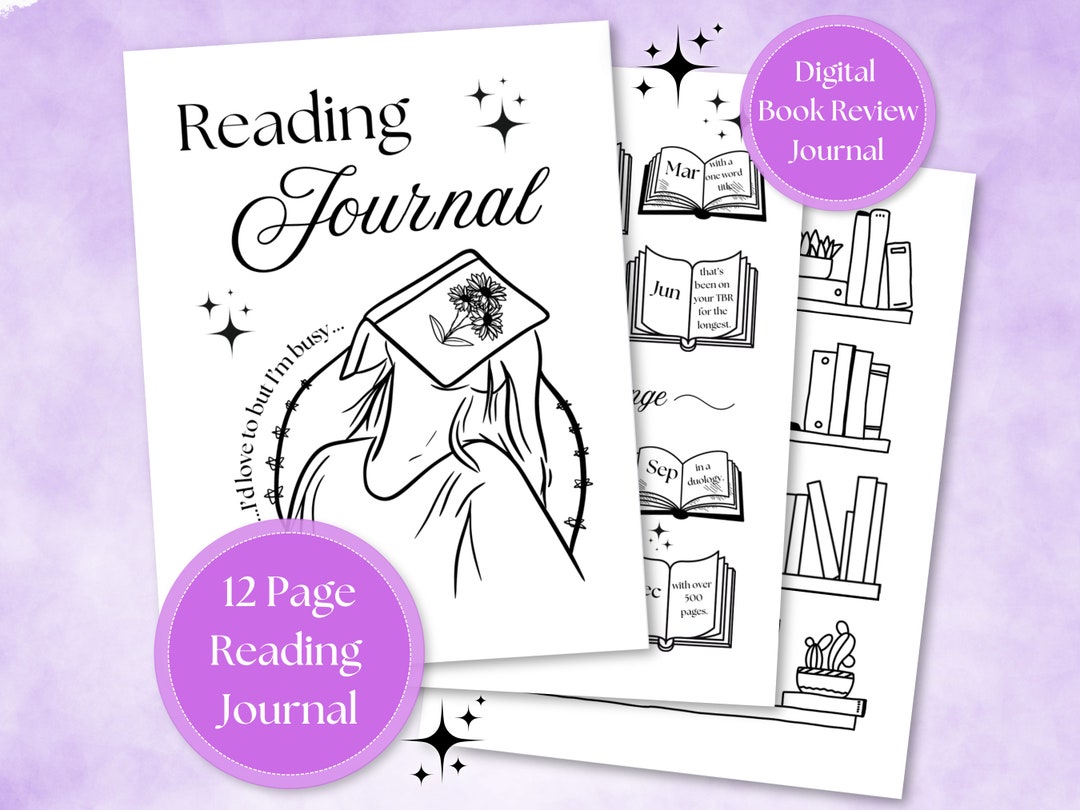 Printable Reading Journal: Book Review, Challenges, Tracker (PDF) - Etsy