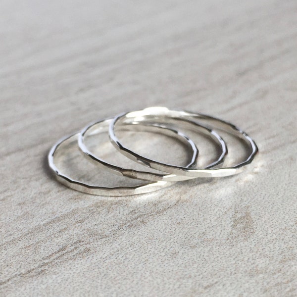 Thin Stacking Rings - Etsy