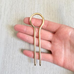 Large Brass Hair Pin Brass Hair Fork Large Metal Hair Pin - Etsy