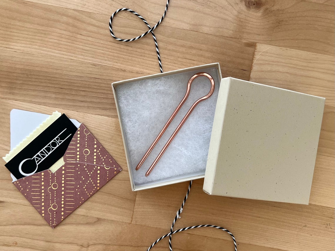 Large Copper Hair Pin Copper Hair Fork Large Metal Hair Pin - Etsy