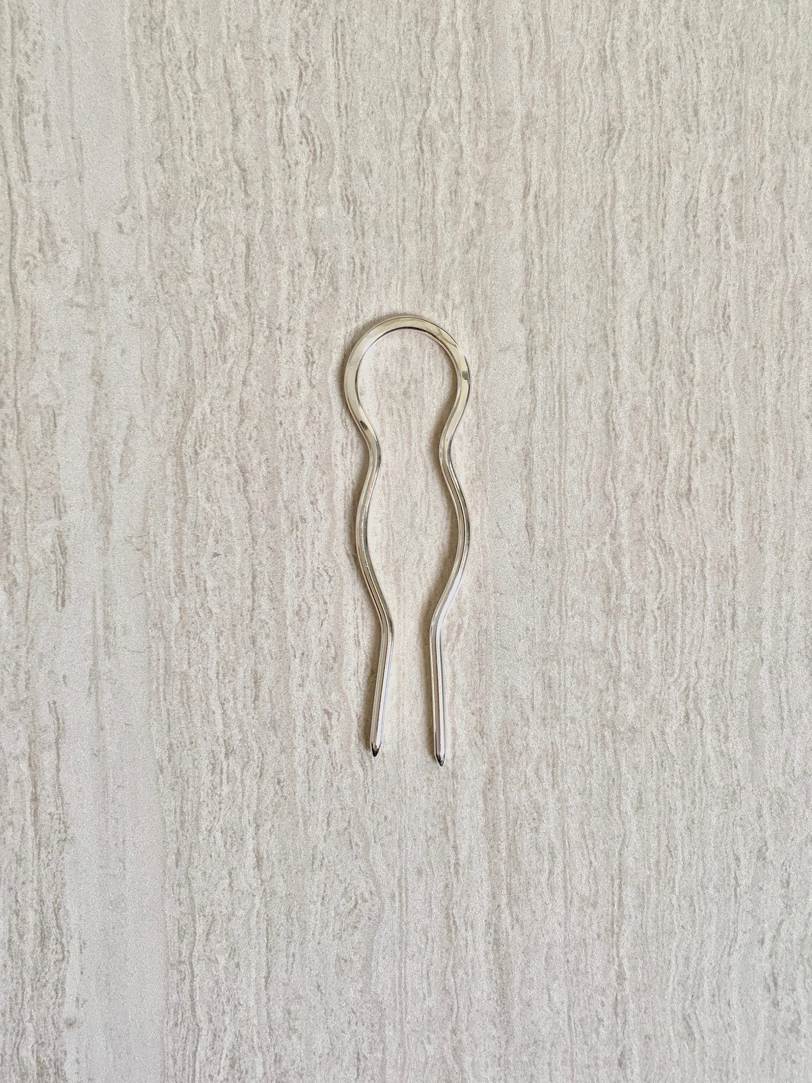 Small Lightweight Silver Hair Pin Sterling Silver Bun Holder | Etsy