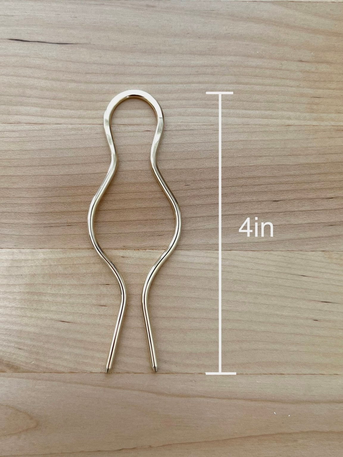 Large Lightweight Brass Hair Pin Brass Bun Holder Handmade - Etsy