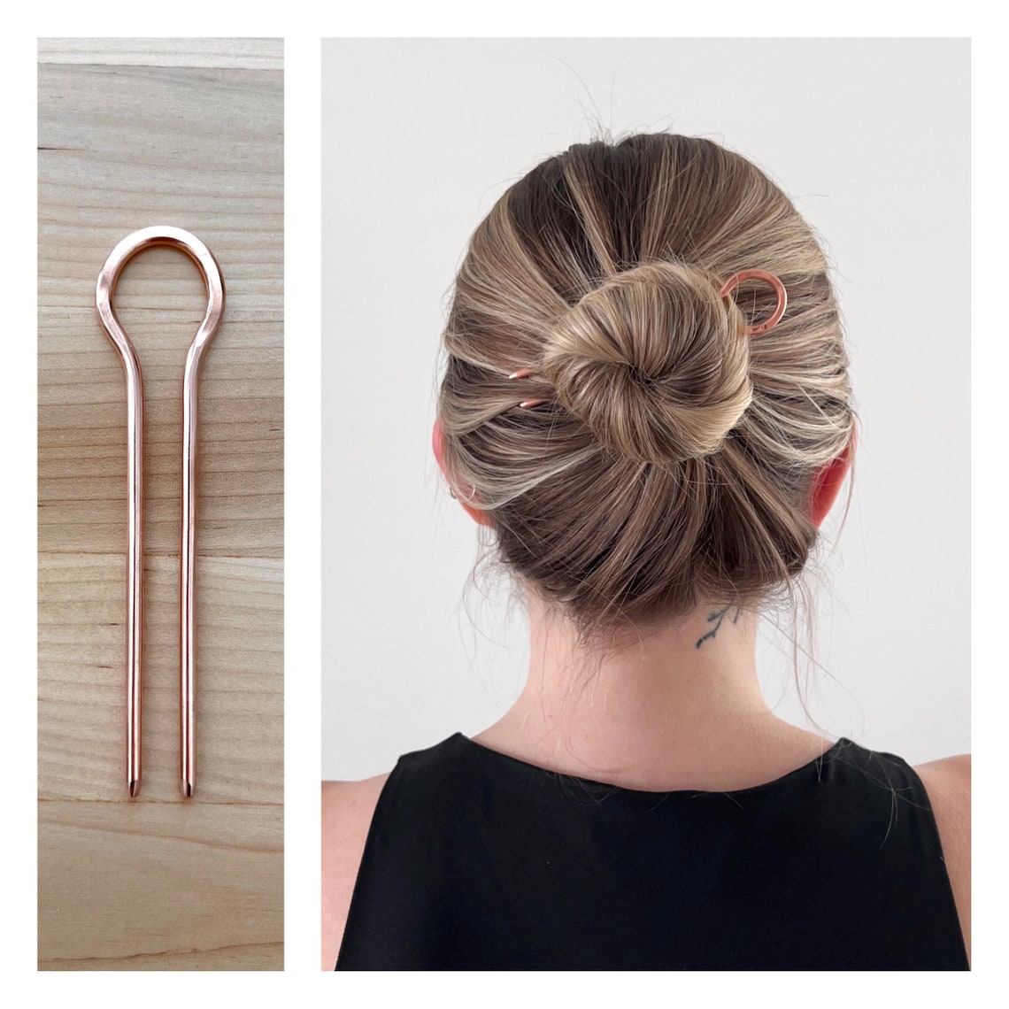 Large Copper Hair Pin Copper Hair Fork Large Metal Hair Pin - Etsy