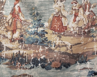 Pastoral Toile English Garden Curtains Drapery Panels Birds Floral ...