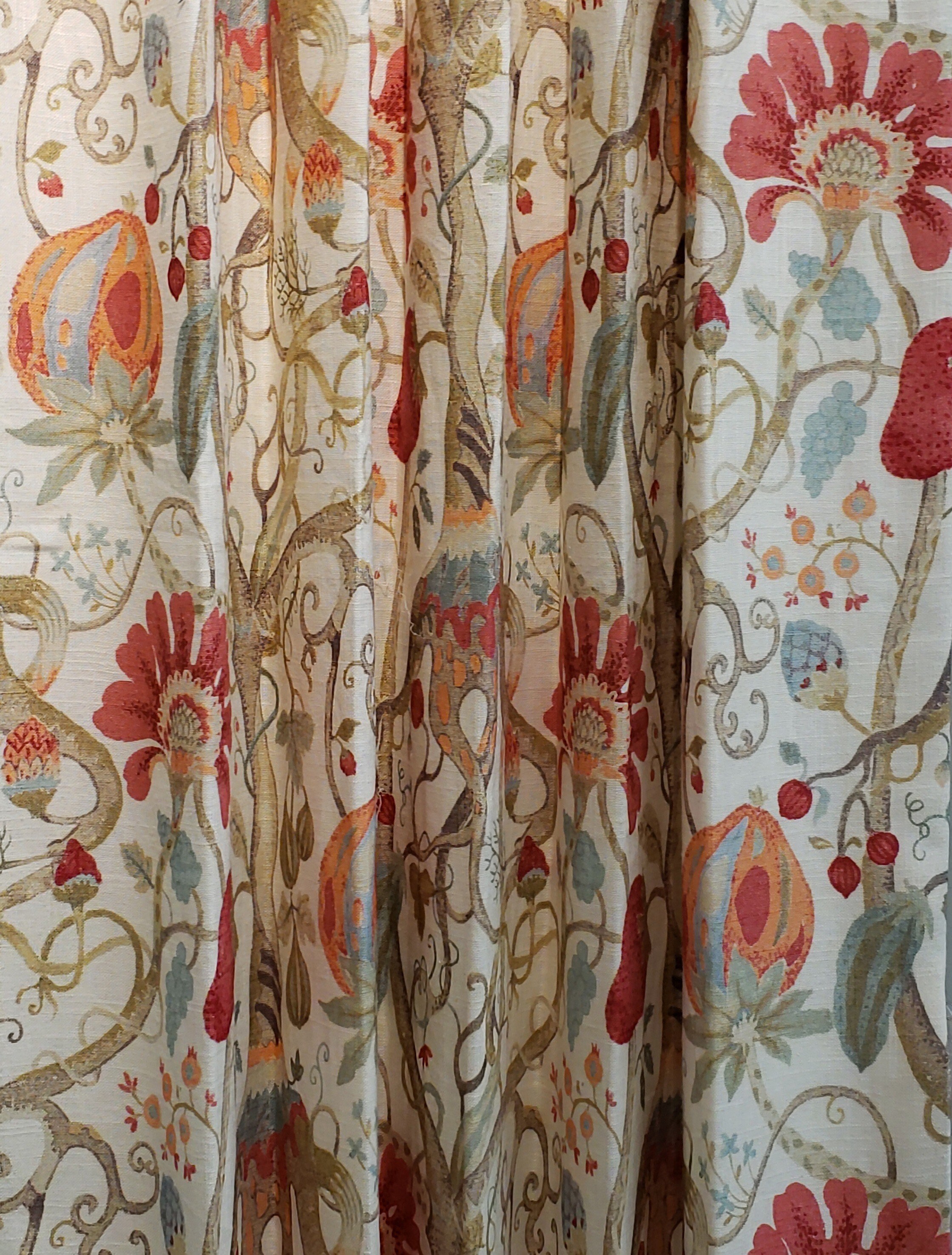 Elizabeth Vintage Rose Curtains Drapery Panels Floral Pattern - Etsy