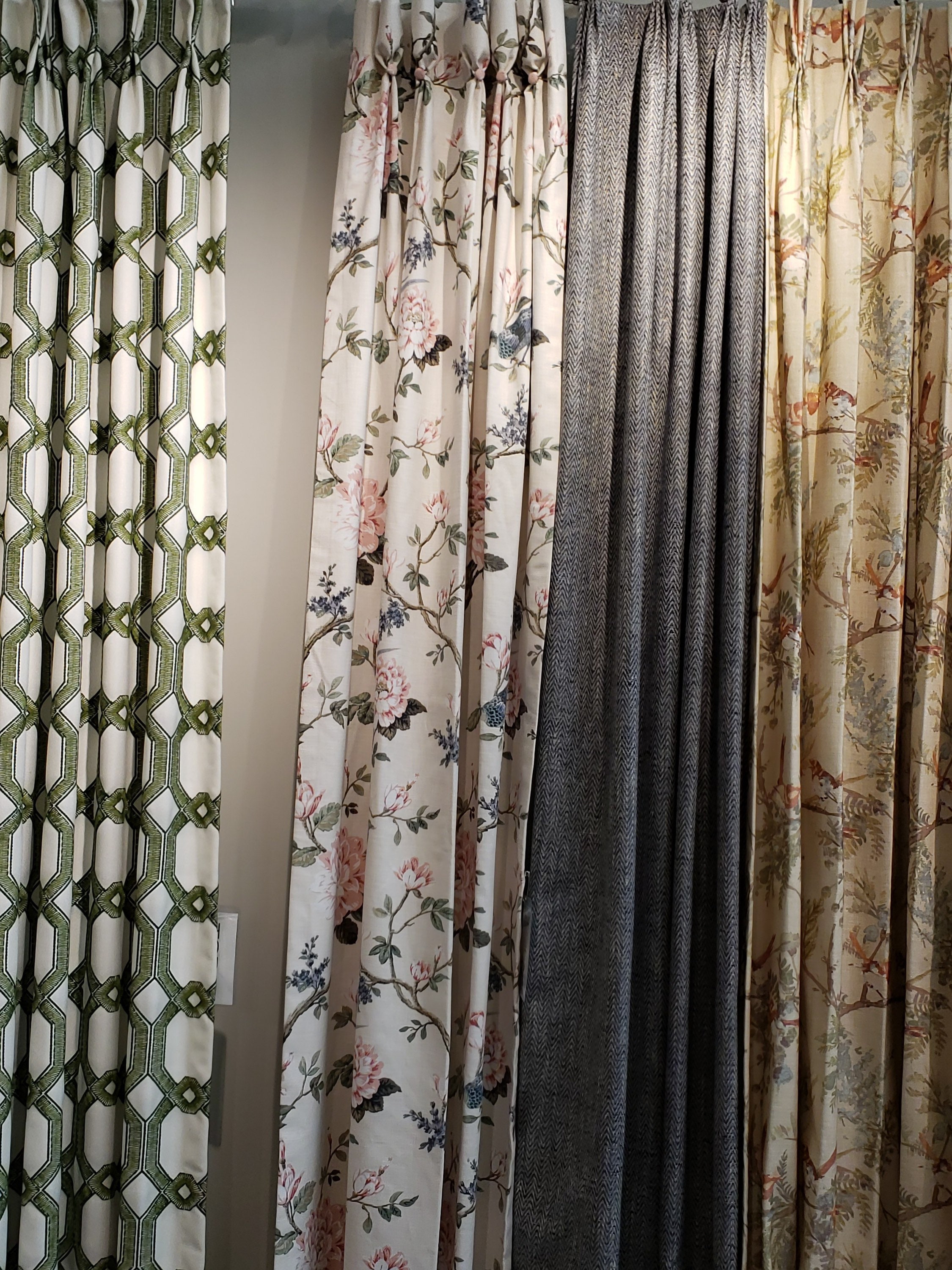 Joyful Spring Curtains Drapery Panels Birds Floral Pattern - Etsy