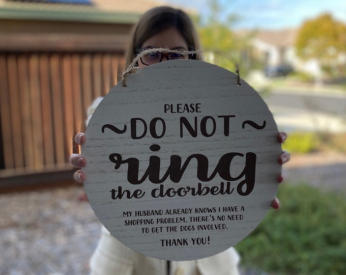 Door Sign-please Do Not Ring the Doorbell Sign - Etsy