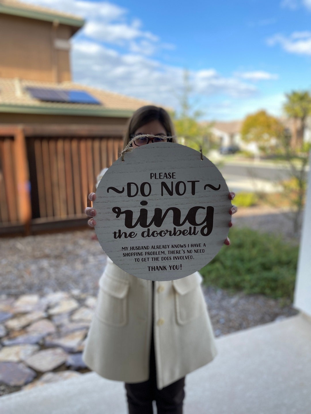 Door Sign-please Do Not Ring the Doorbell Sign - Etsy