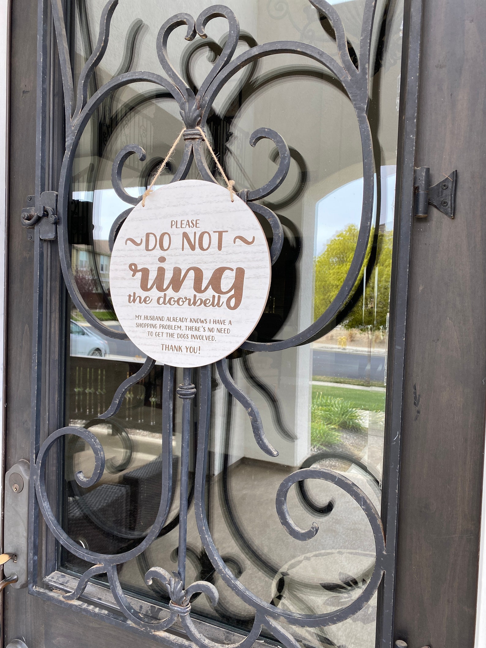 Door Sign-please Do Not Ring the Doorbell Sign - Etsy