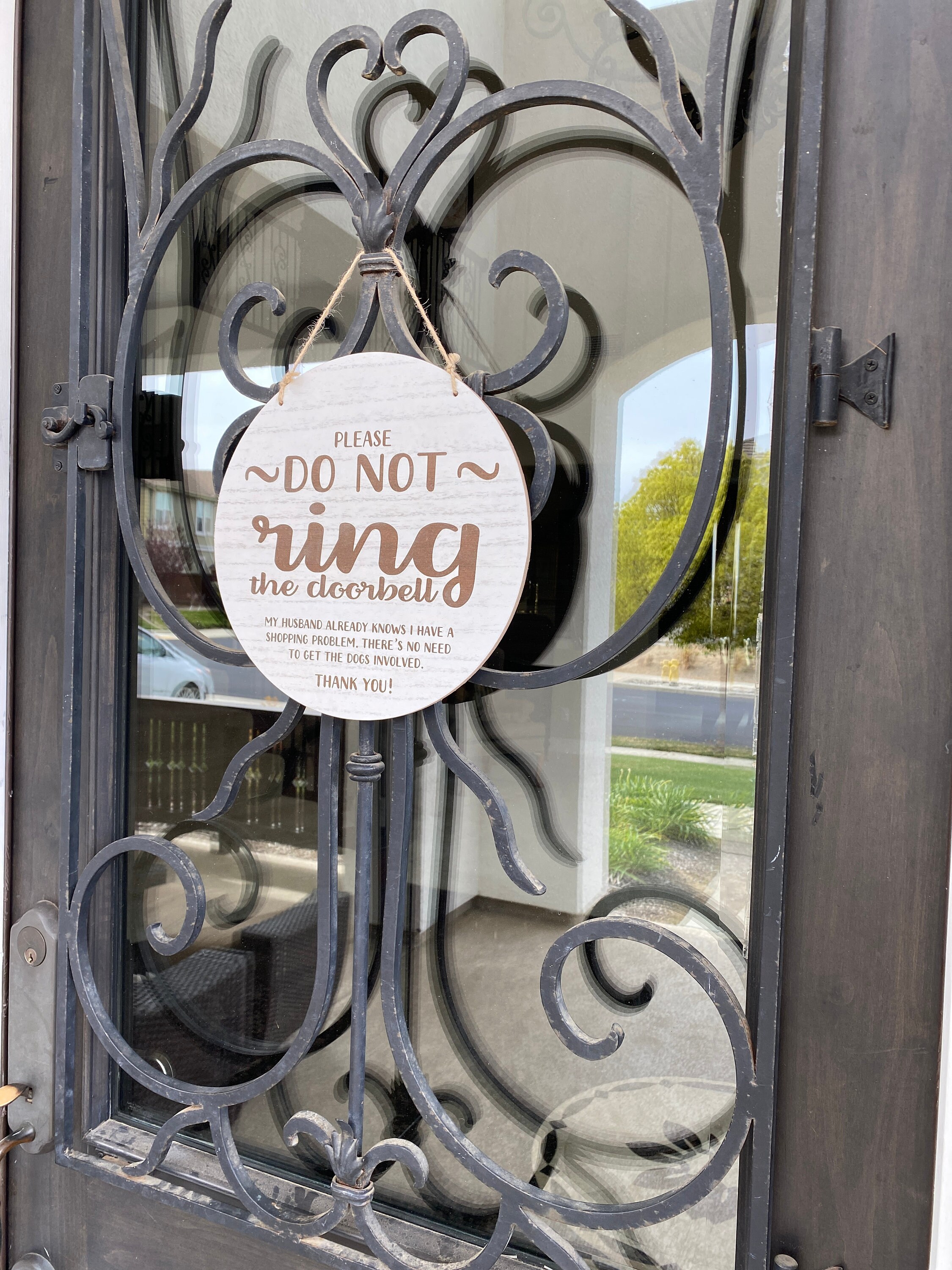 Door Sign-please Do Not Ring the Doorbell Sign | Etsy