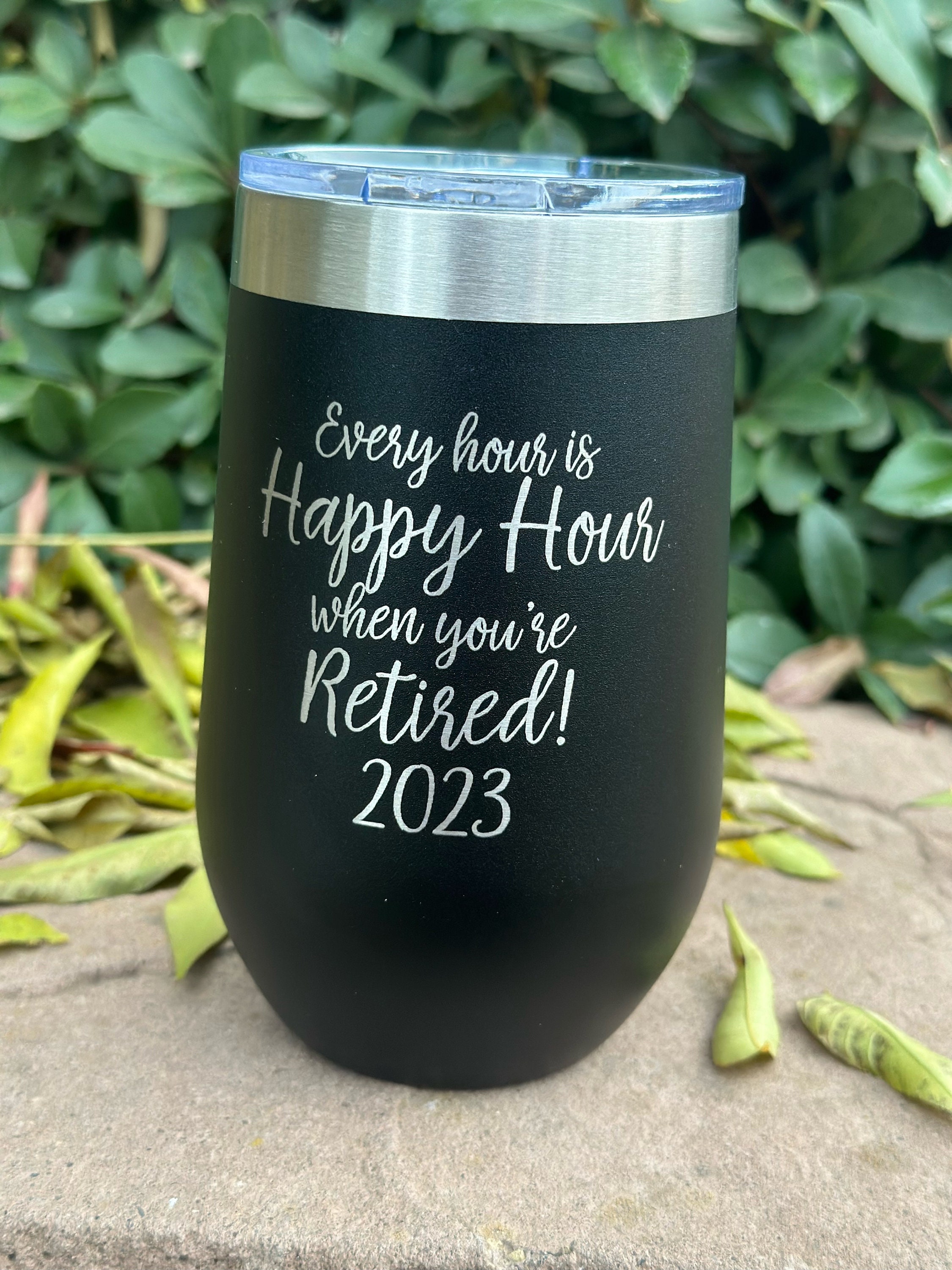 Tumbler Retirement Gift, Retirement Party, Retirement Wine Tumbler ...