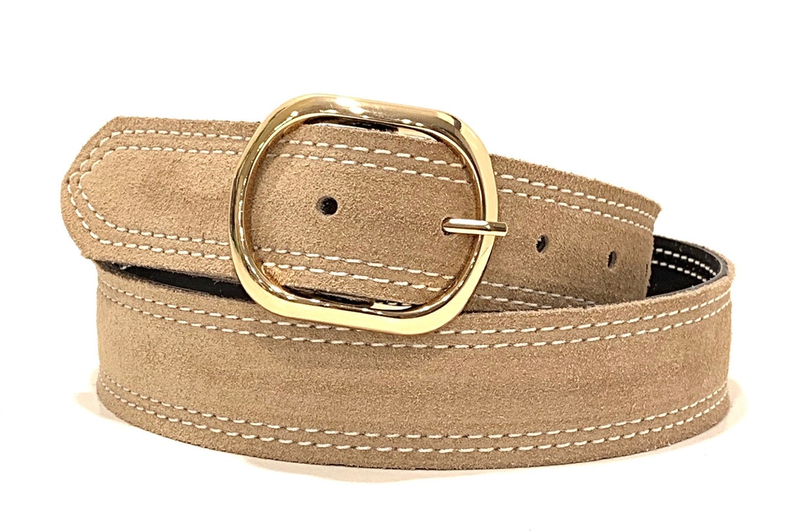 Taupe Suede BeltTaupe Leather BeltSuede BeltLeather | Etsy