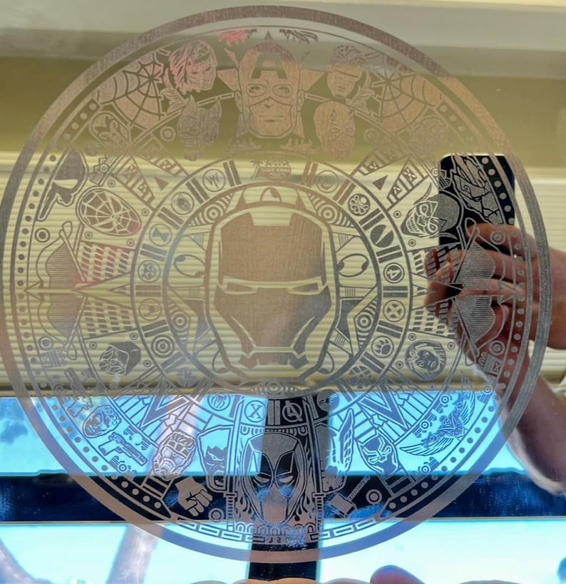 Custom Laser Engraved Mirror With LED Light Box - Personalized Artistic ...