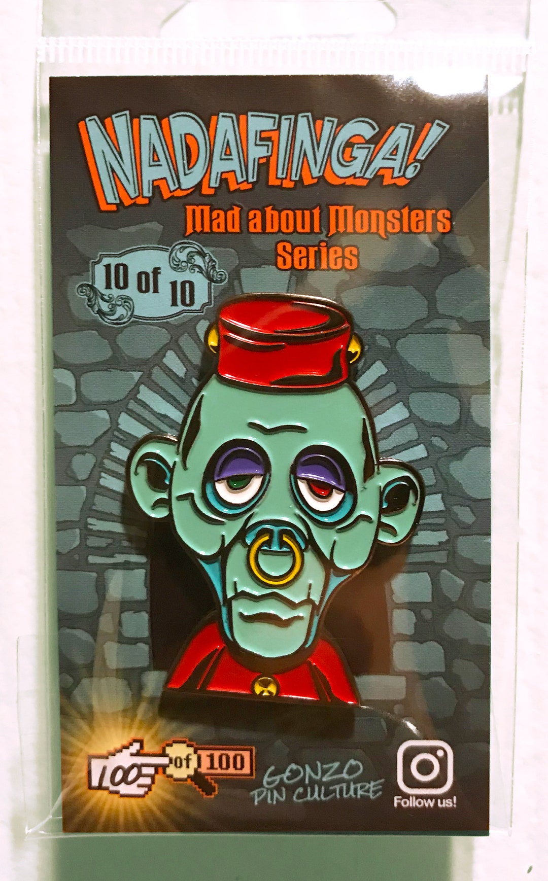Zombie Bellhop: Mad About Monsters Collector Series- Soft Enamel Pin ...