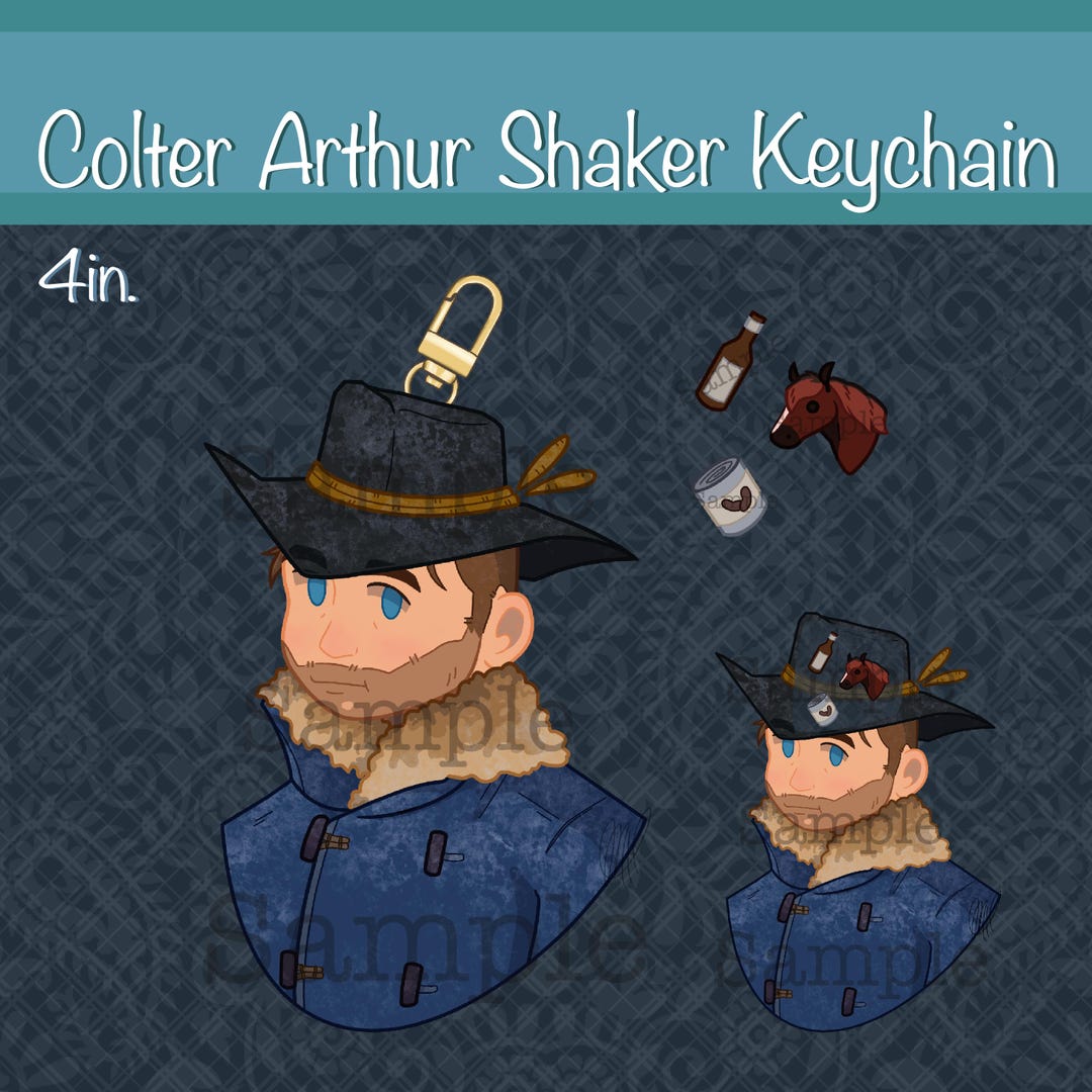 RDR2 - Colter Arthur - SHAKER KEYCHAIN - 4in - Etsy