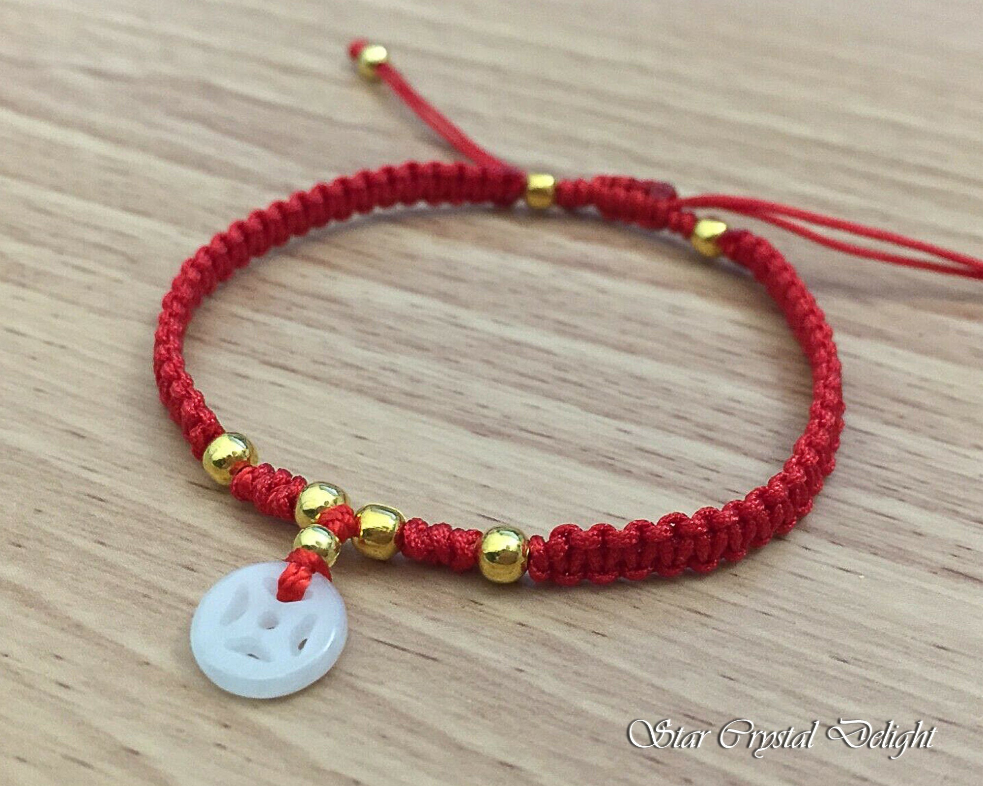 Unisex Fashion Lucky Red String Bracelet With a Beautiful - Etsy