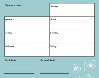 Clean and Simple Digital Weekly Planner, 52 Week Planner, Habit and ...