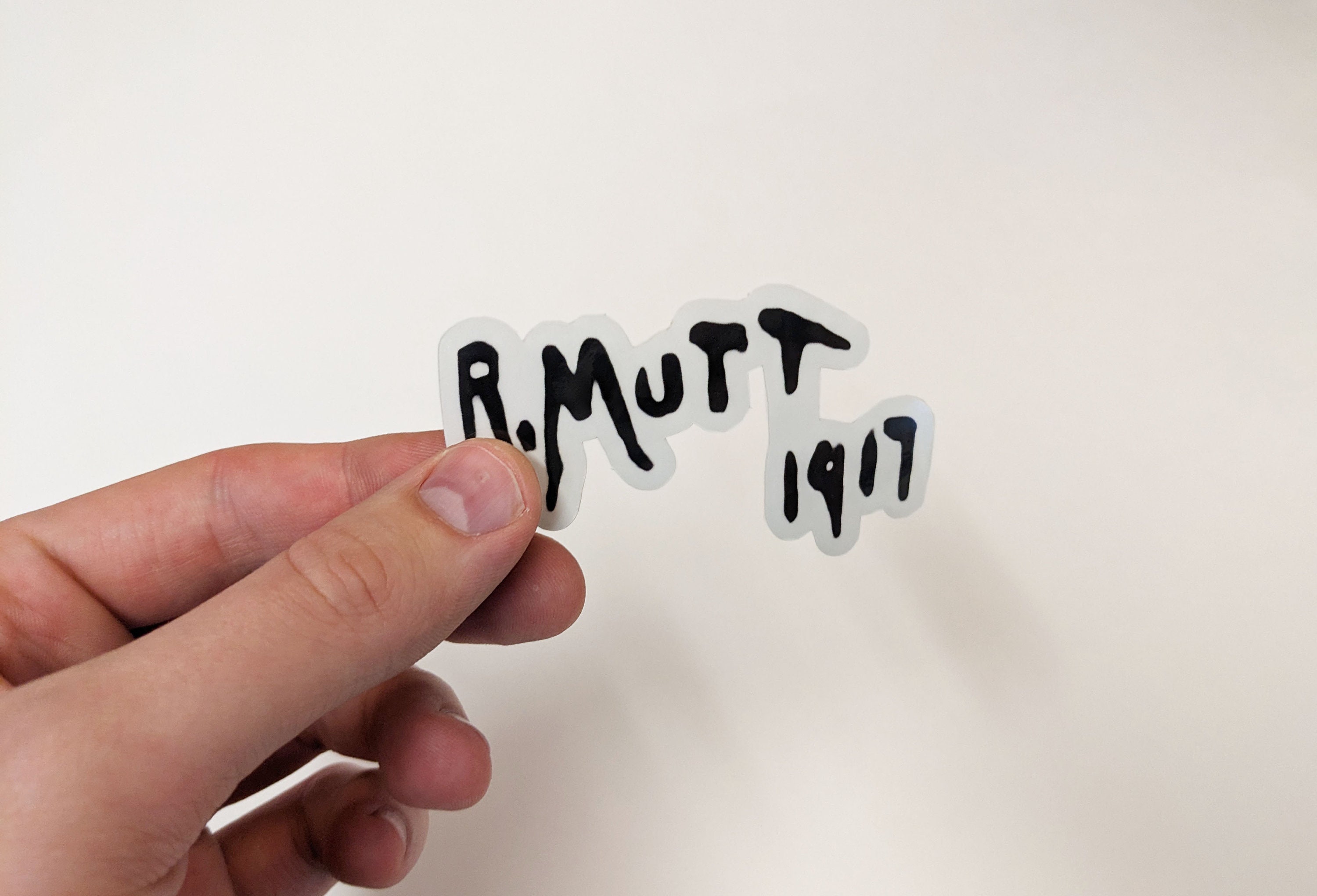 R. Mutt 1917 Clear Vinyl Sticker - Etsy