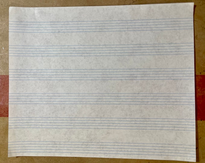 Vintage Music Paper Stenocraft 1940s 15 Sheets per Quantity BLUE Ruled ...