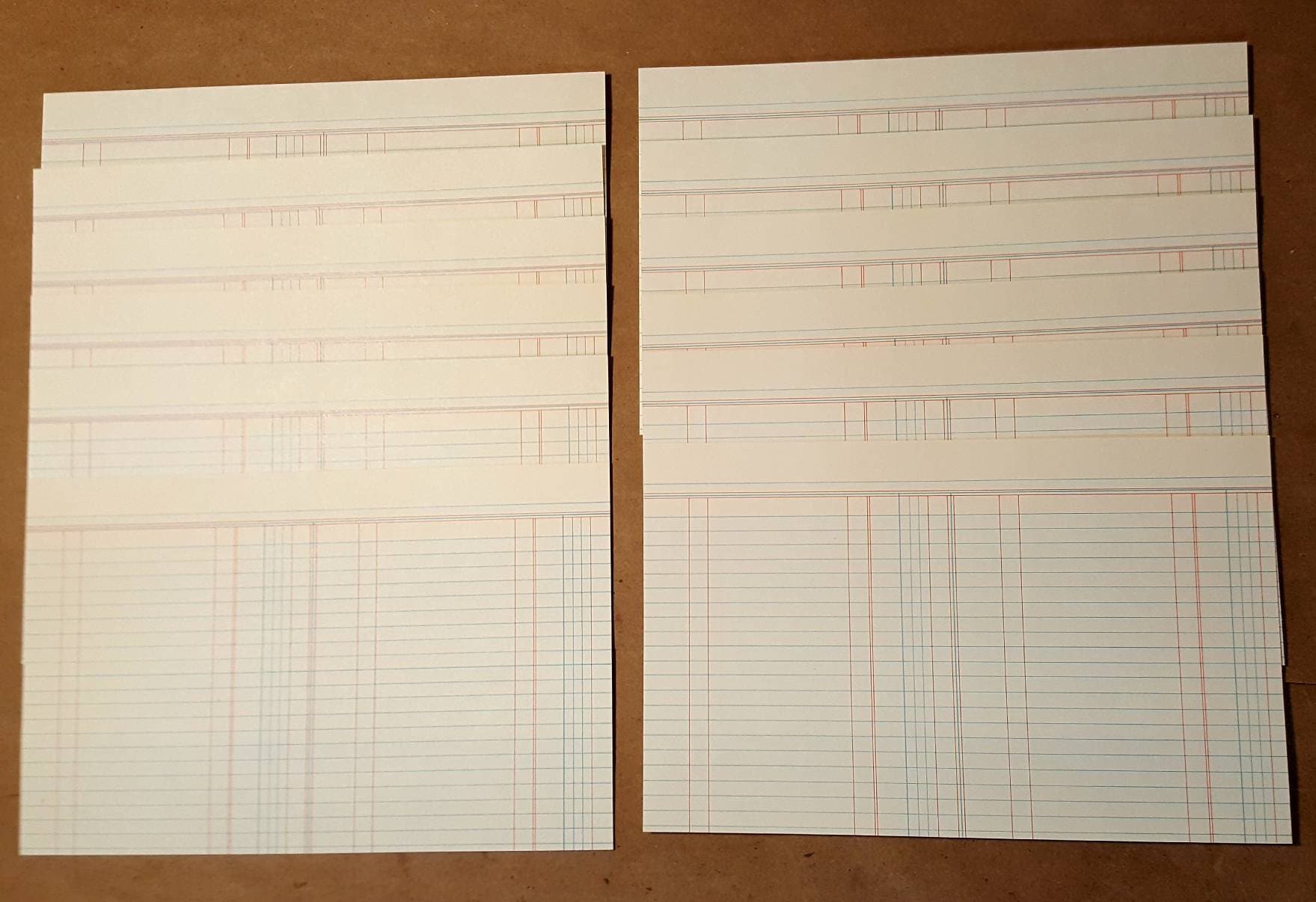 Vintage 5X8 accounting cards ledger cards trial balance | Etsy