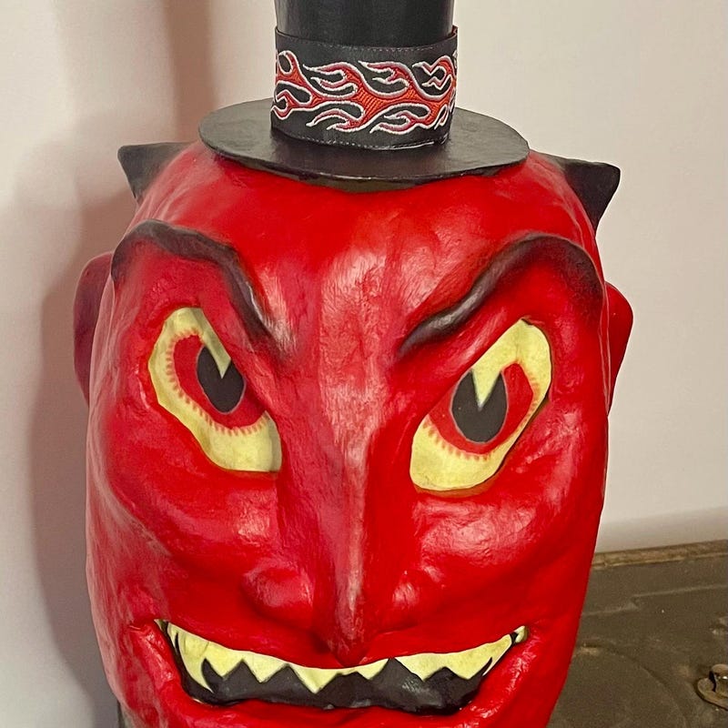 Paper Mache Devil - Etsy