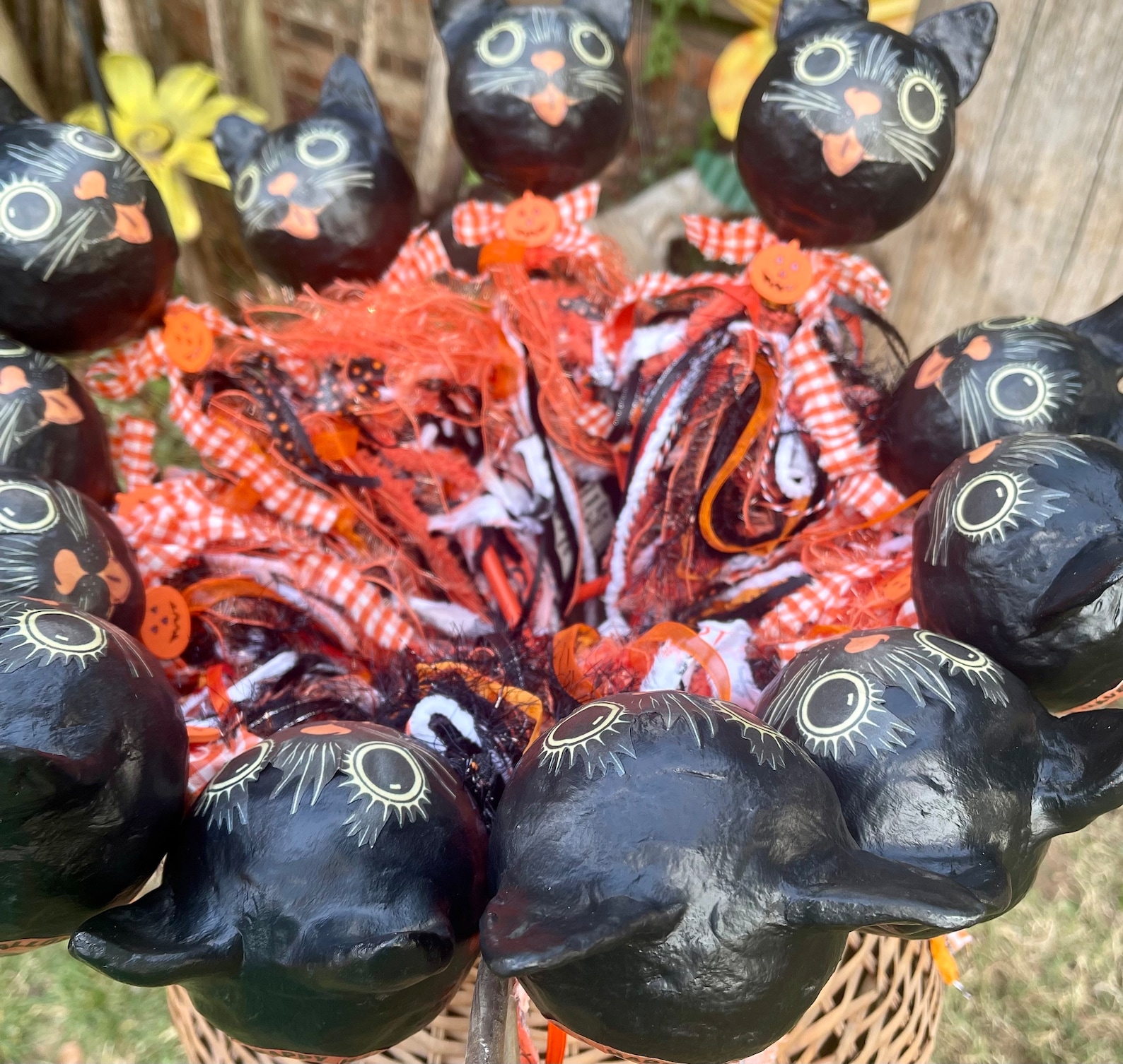 Halloween Black Cat Rattle: Handmade Paper Mache Party Shaker - Etsy