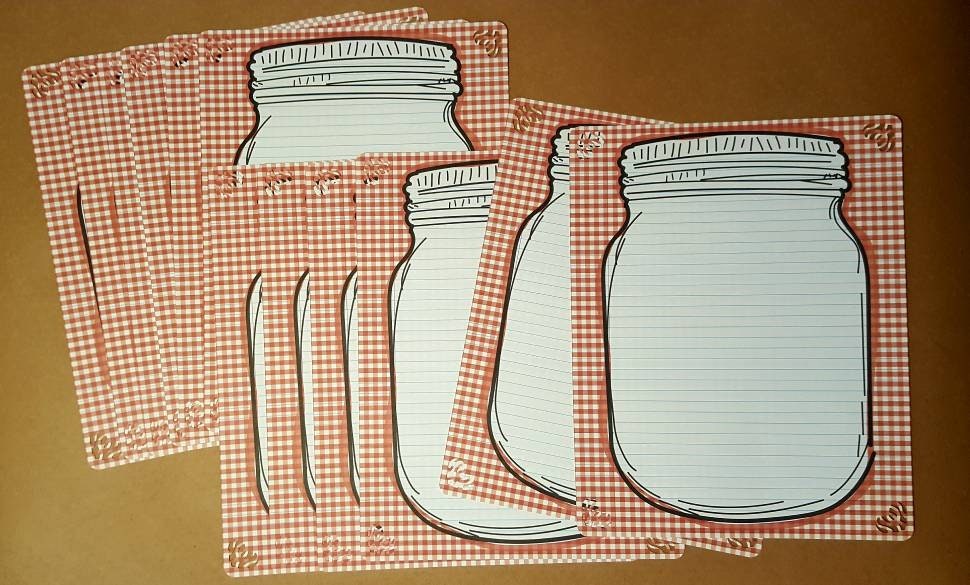 Red Gingham Mason Jar Decorative Paper 8.5 X 11 - Etsy