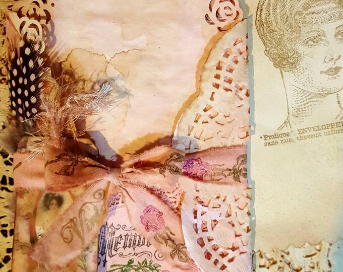 Hand Stained Tea Rose Parchment Paper and Envelopes, Rose Scented Pages ...