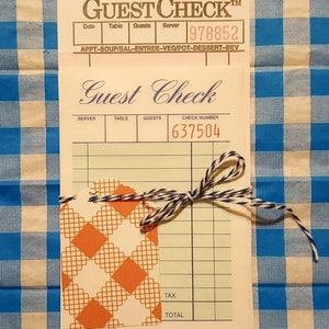 Guest Check, Restaurant Check, Order Check, Dinner Check - Etsy