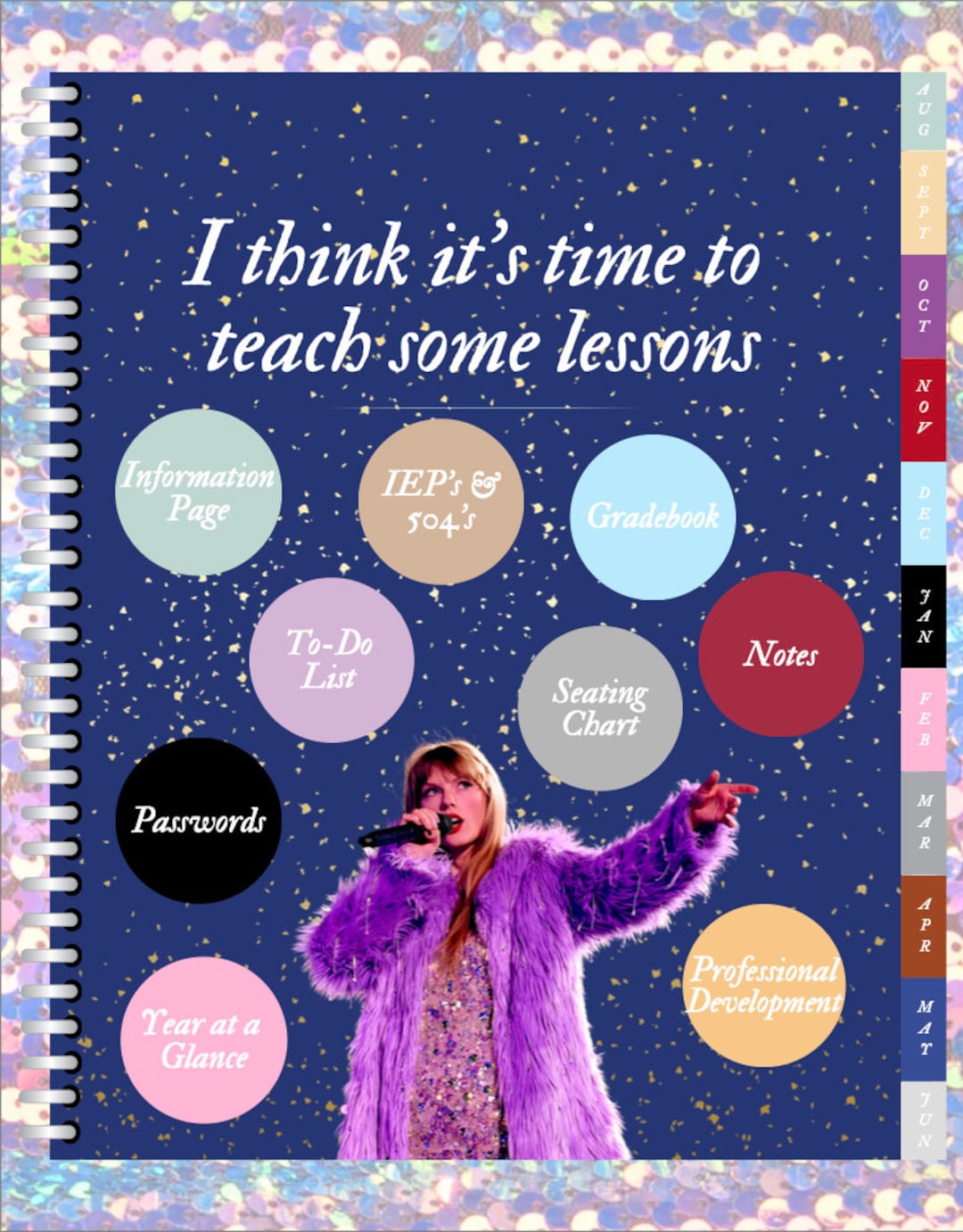 In My Teacher Era Digital Planner, Swiftie Teacher Planner - Etsy